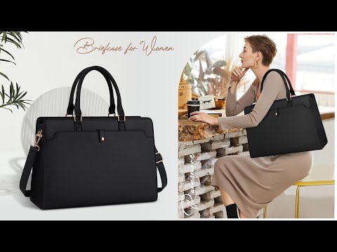 NUBILY Laptop Bag for Women 15.6 Inch Laptop Tote Bag Leather Work Bag Waterproof Womens Briefcase