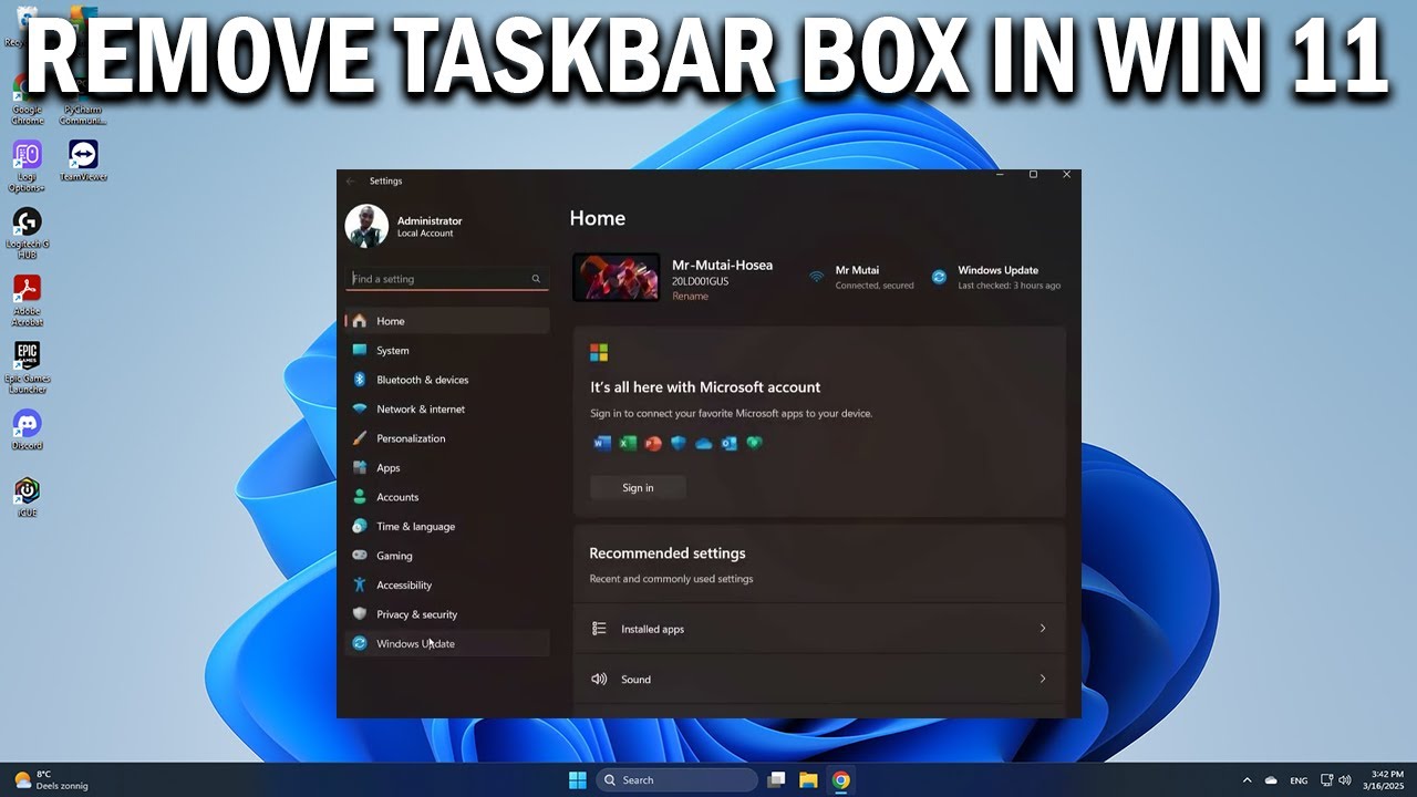 How To Fix Transparent Rectangle Box Appears Above The Taskbar In Windows 11 Screen -Easy Fix