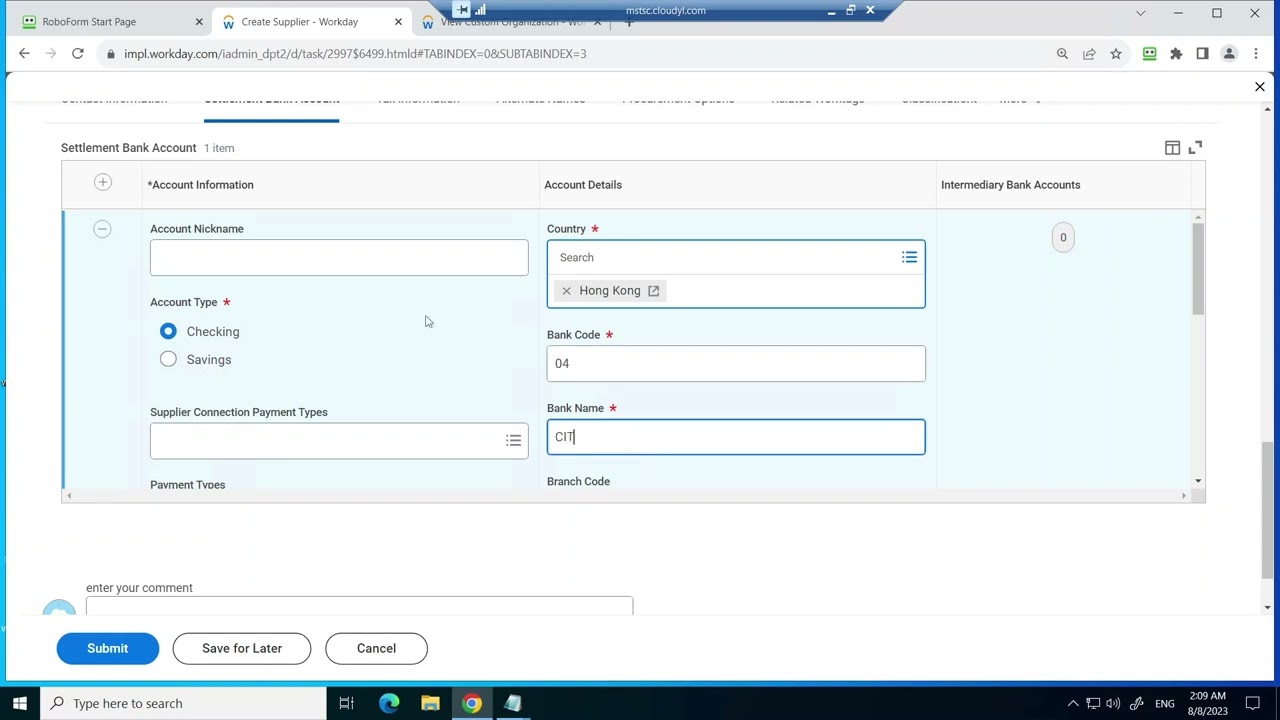 create supplier, supplier group, supplier category in Workday finance