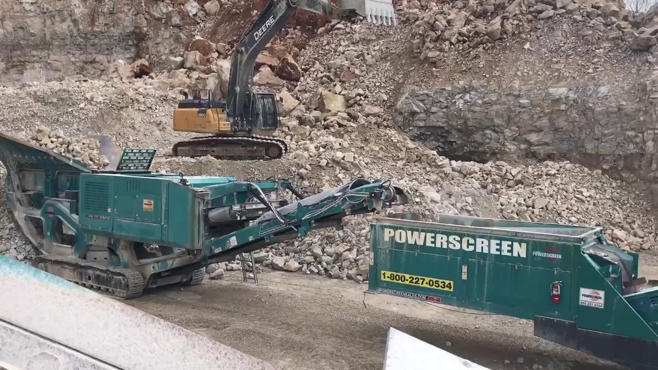 Limestone Quarry. Powerscreen Crushing & Screening