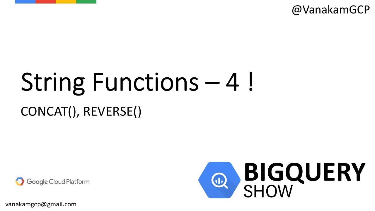 BigQuery SQL: Mastering CONCAT() and REVERSE() with Real-Time Examples
