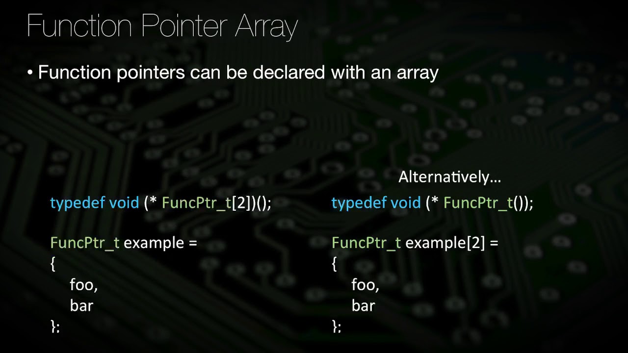 6. Function Pointers - Embedded Software and Hardware Architecture
