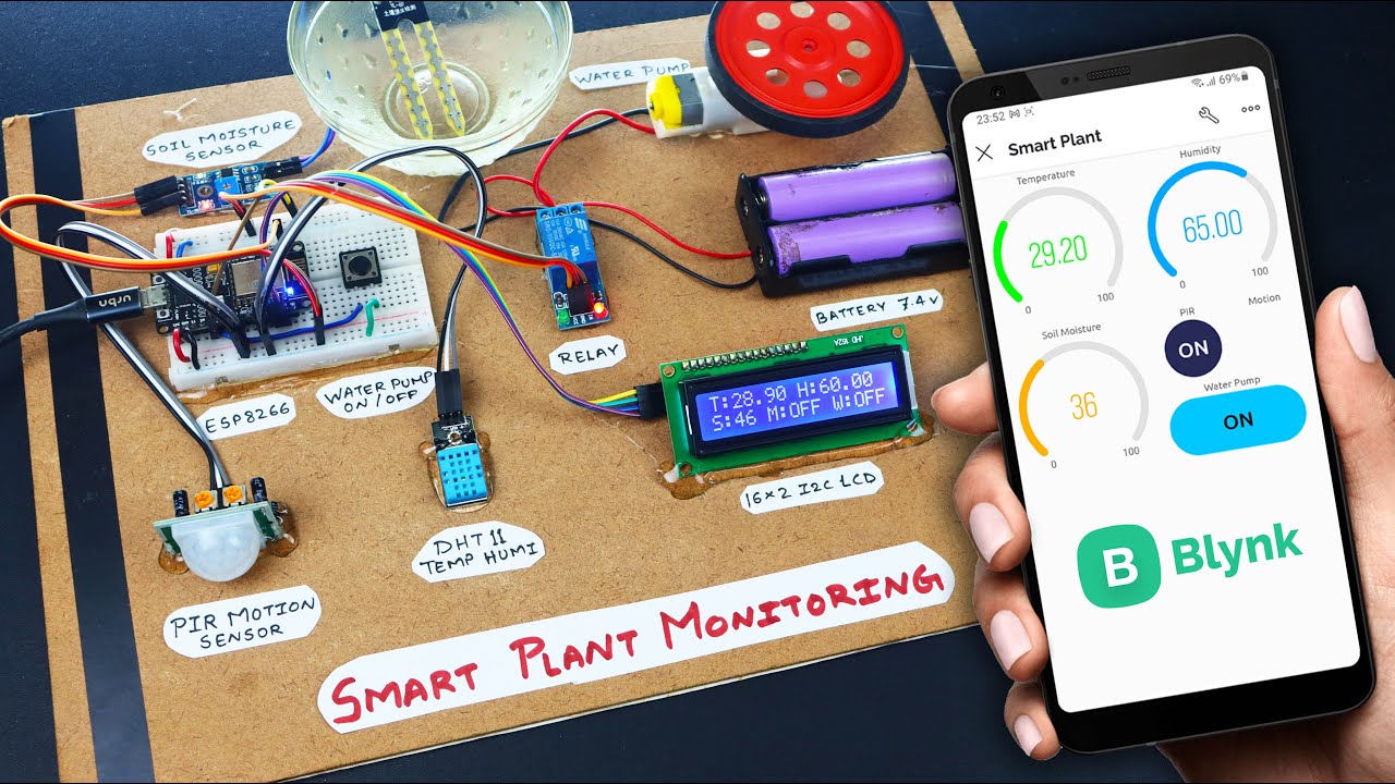 New Blynk IOT Smart Plant Monitoring System