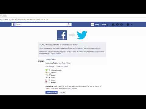 How to link and tweet your Facebook Status to Twitter?