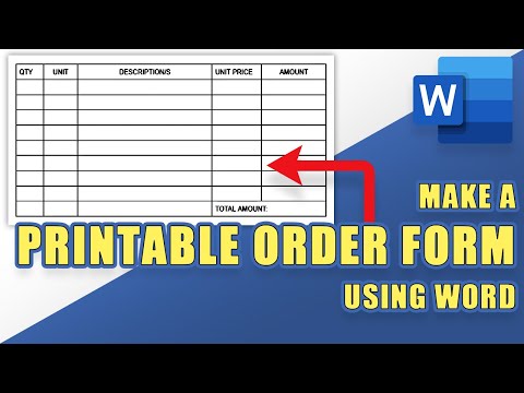How to Create a (Custom & Printable) ORDER FORM in Word (Easily!)