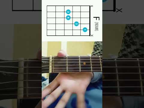 How to play F chord(without bar) on guitar - Easy lesson for beginners #chords #guitar #tutorial