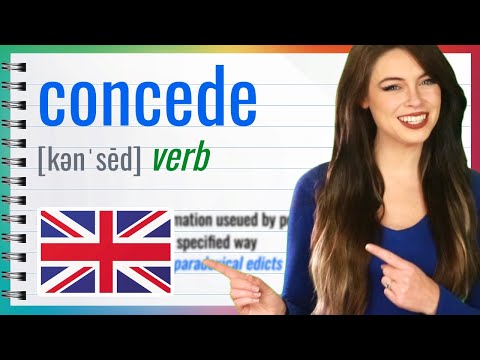 CONCEDE (C1 Advanced) Learn English Vocabulary