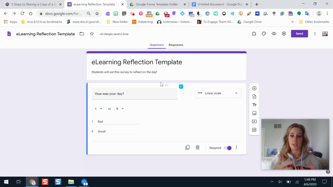 Create / Share Google Forms Template