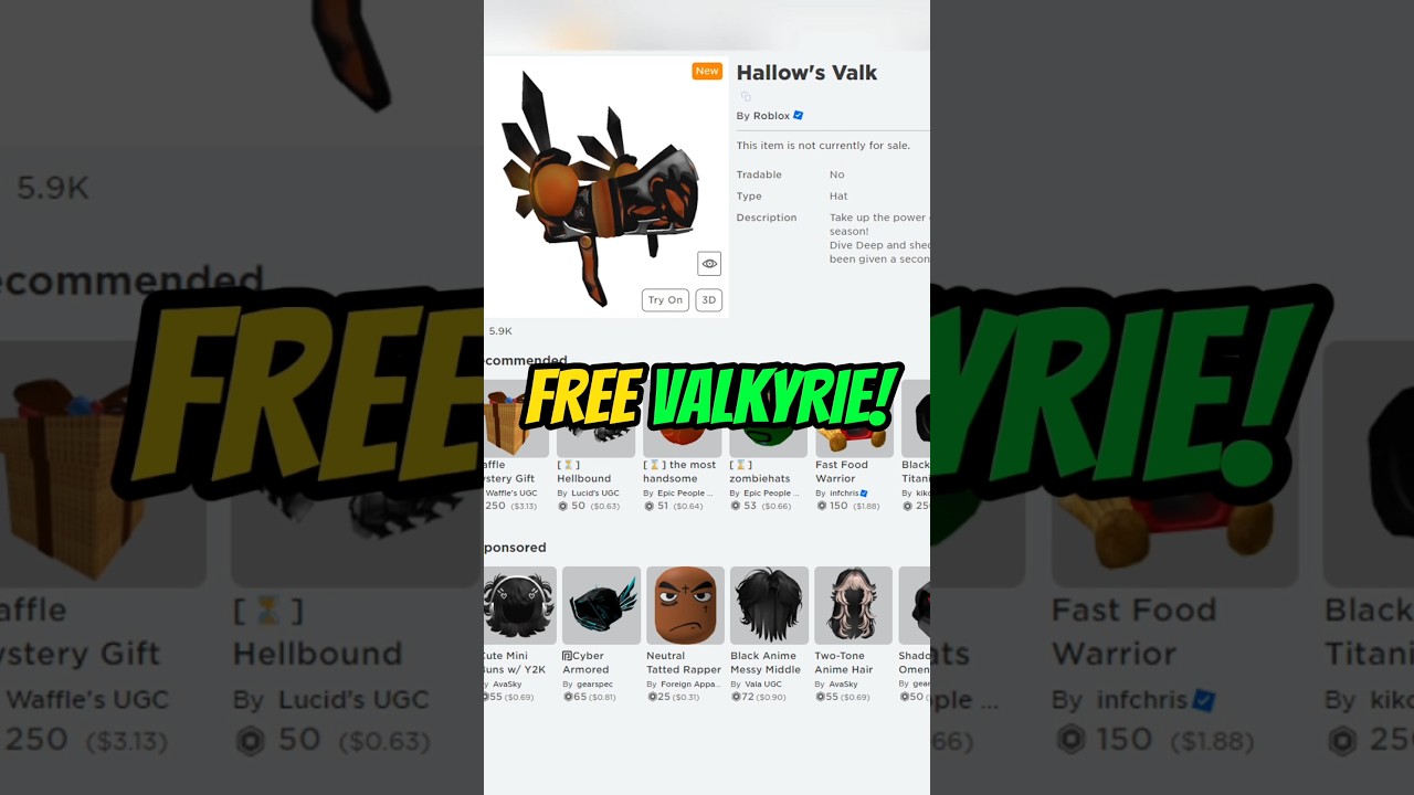 The New Free Hallow's Valkyrie!