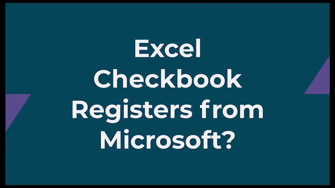 Does Excel have a free checkbook register template?