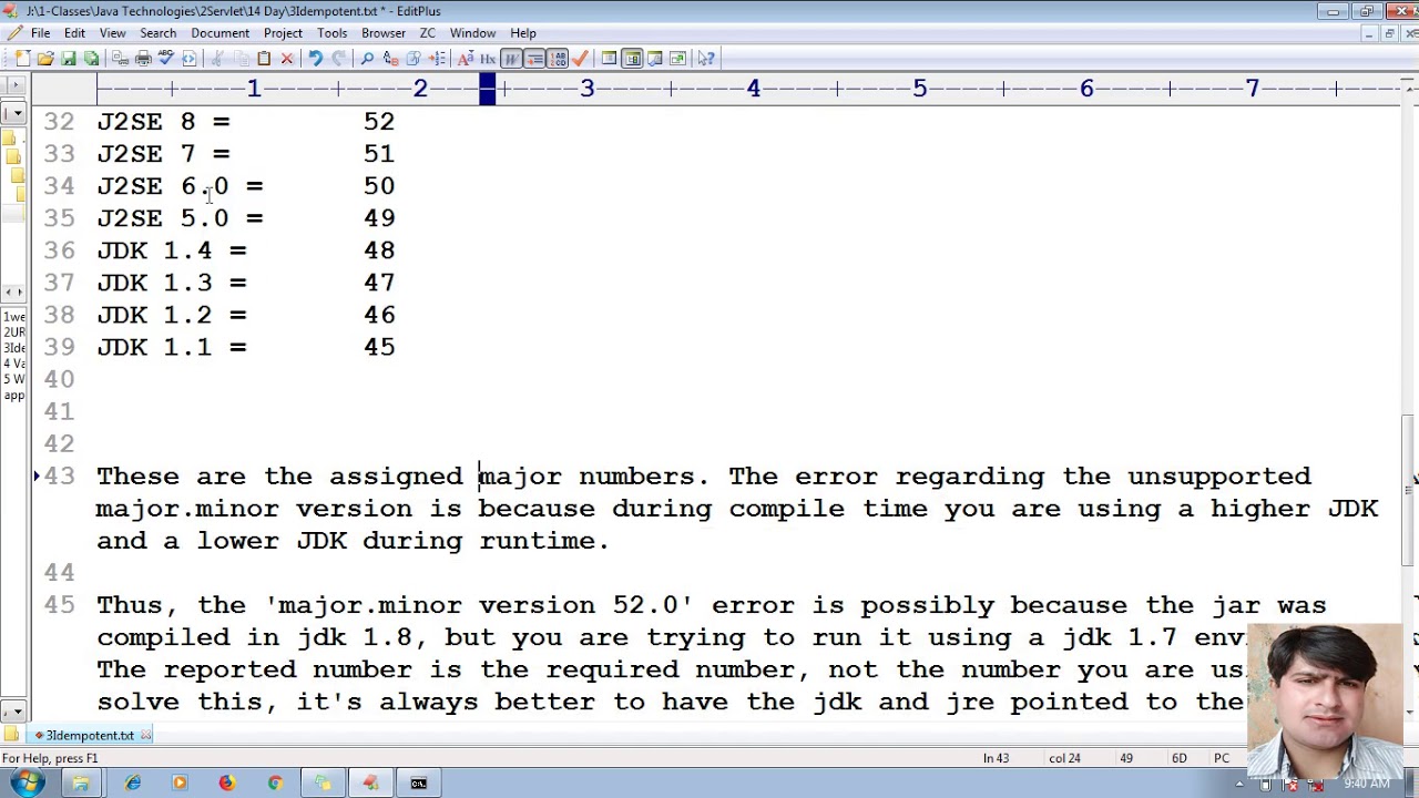 37 Advanced Java Servlet Tutorial | java lang UnsupportedClassVersionError Unsupported major minor