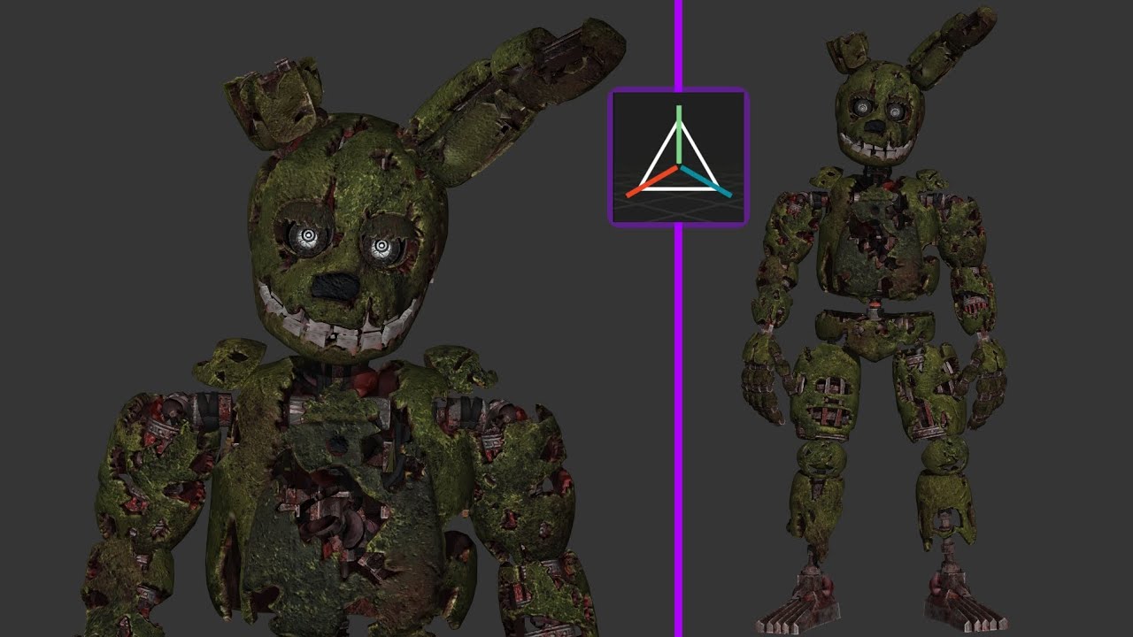Springtrap for Prisma 3D - Improved FNaF: Help Wanted model - DOWNLOAD (P3D)
