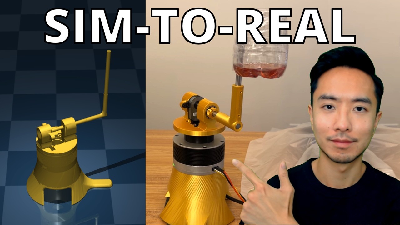 Reinforcement Learning on Hardware from Sim-to-Real (Rotary Inverted Pendulum)