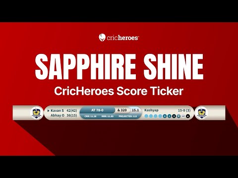 Cricket Live Stream Score Ticker Overlay Templates - CricHeroes