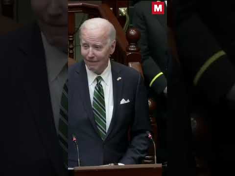 Biden appears to reference 'Black and Tans' gaffe during Dail speech #short