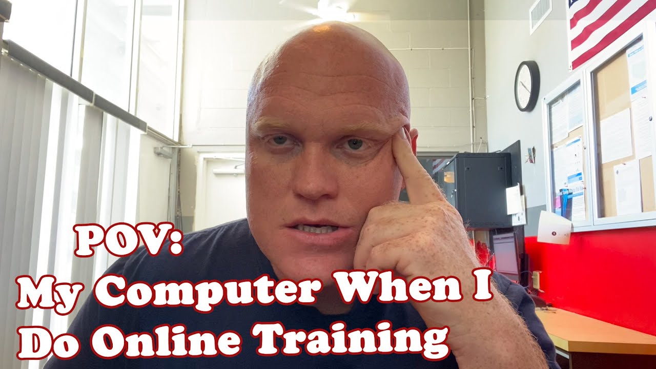 What my computer sees anytime I do online training