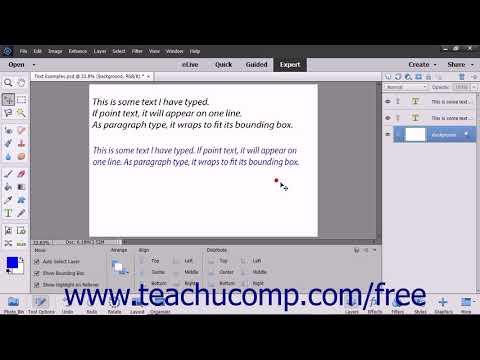 Photoshop Elements 2018 Tutorial Manipulting and Moving Text Boxes Adobe Training