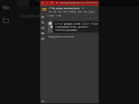 File uploading to Google colab platform #googlecolab #colab