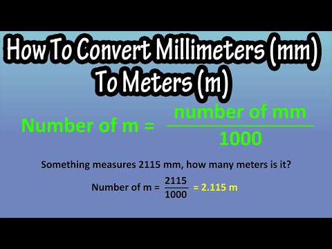 How To Convert Change The Number Of Millimeters (mm) To Meters (m) Explained - Formula For mm to m