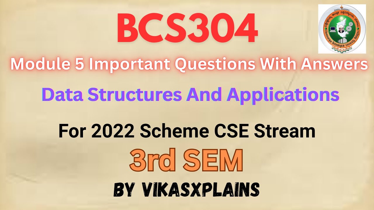 DS Module 5  Data Structures And Applications