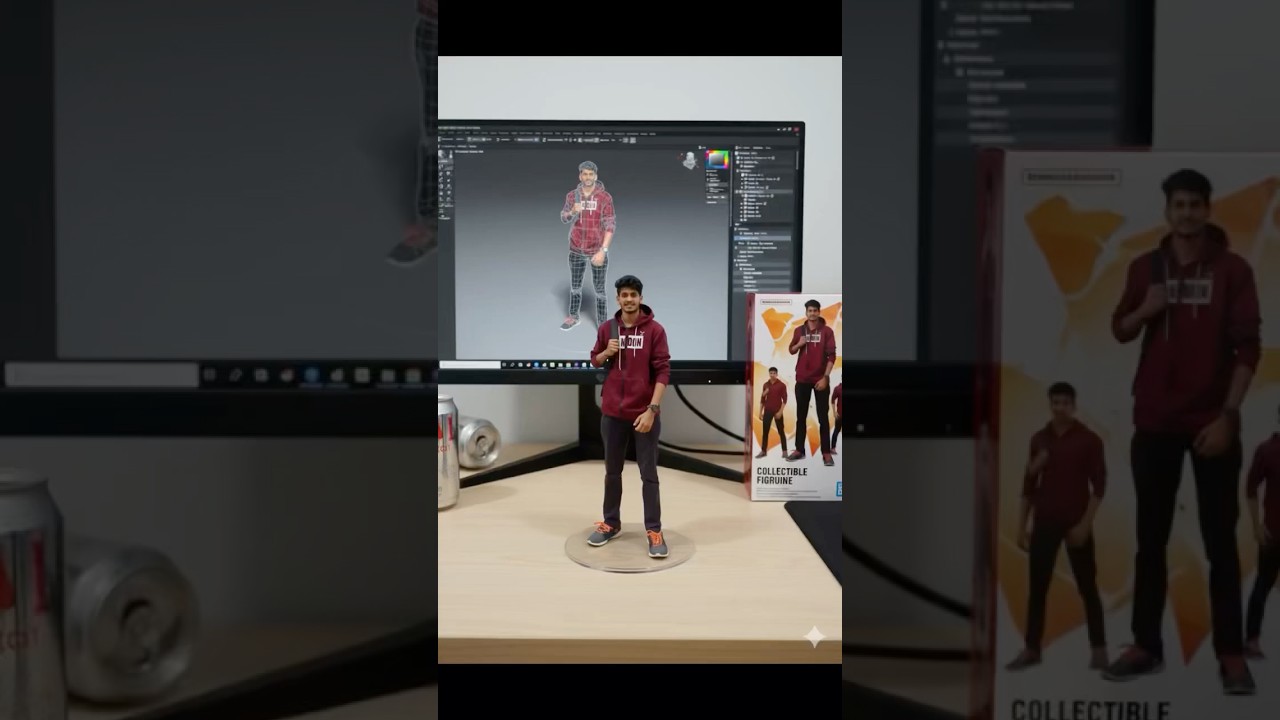 How to Create Realistic 1/7 Scale Figurine-Style Images Using Google Gemini ✨ #gemini #bananaai #fyp