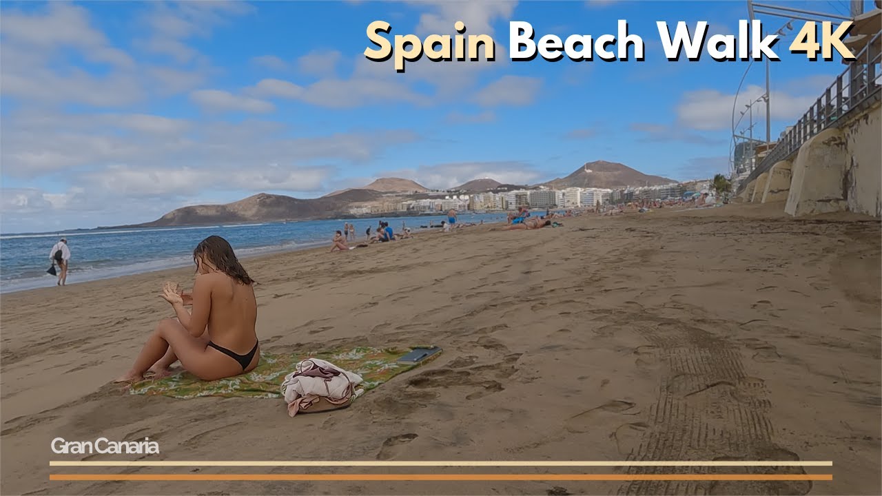 Gran Canaria Beach Walk 4K | Spain | Canary Islands