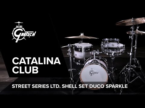 Gretsch Catalina Club Street Kit Duco Silver/Black Sparkle - | Reverb