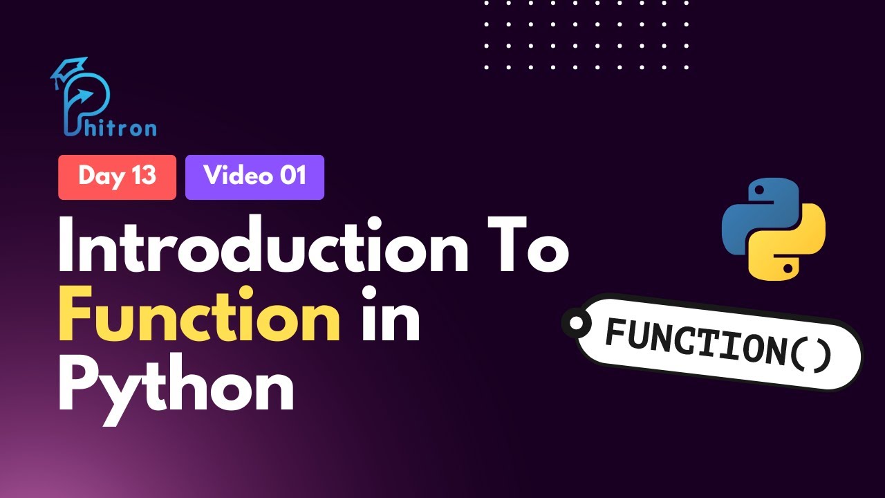 13.1 - Introduction To Function in Python | Python Bangla Tutorial