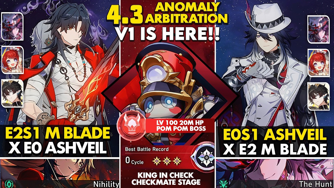 [ 4.3 BETA ] E2S1 Mortenax Blade x Ashveil 0 Cycle POMPOM BOSS | Anomaly Arbitration | HSR.