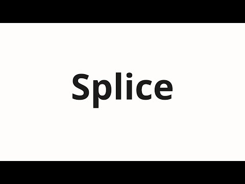 How to pronounce Splice
