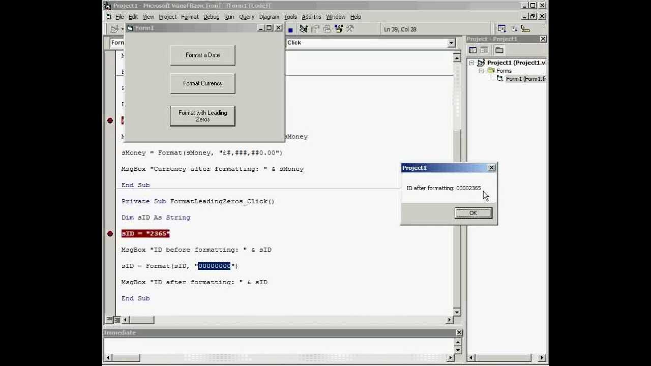 VB6 Tutorial 019 - Formatting