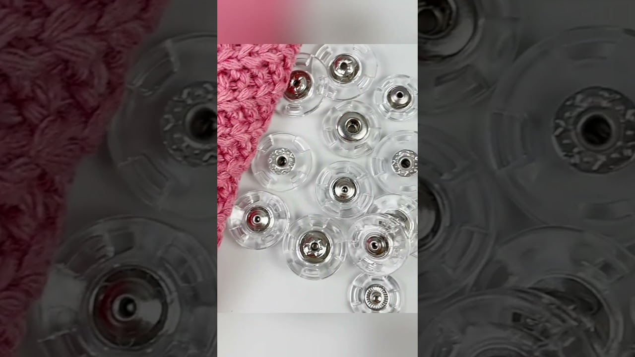 TOPTIE 10-Set Invisible Sew-On Snap Buttons | Transparent Fasteners for Lightweight Shirts & Blouses