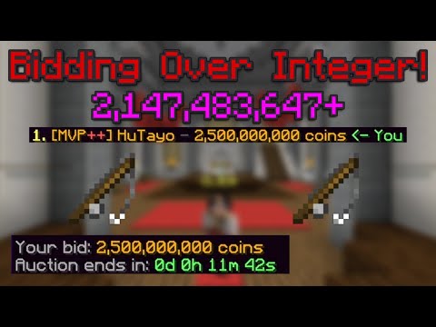 What happens if you bid over 2,147,483,647 coins? (Hypixel Skyblock)