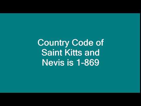 Country Code of Saint Kitts and Nevis is 1 869