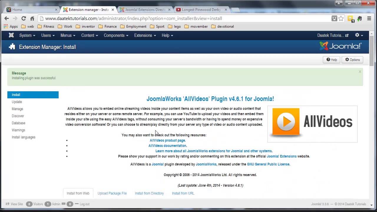 Joomla 3 Tutorials: Installing Extensions for Joomla 3