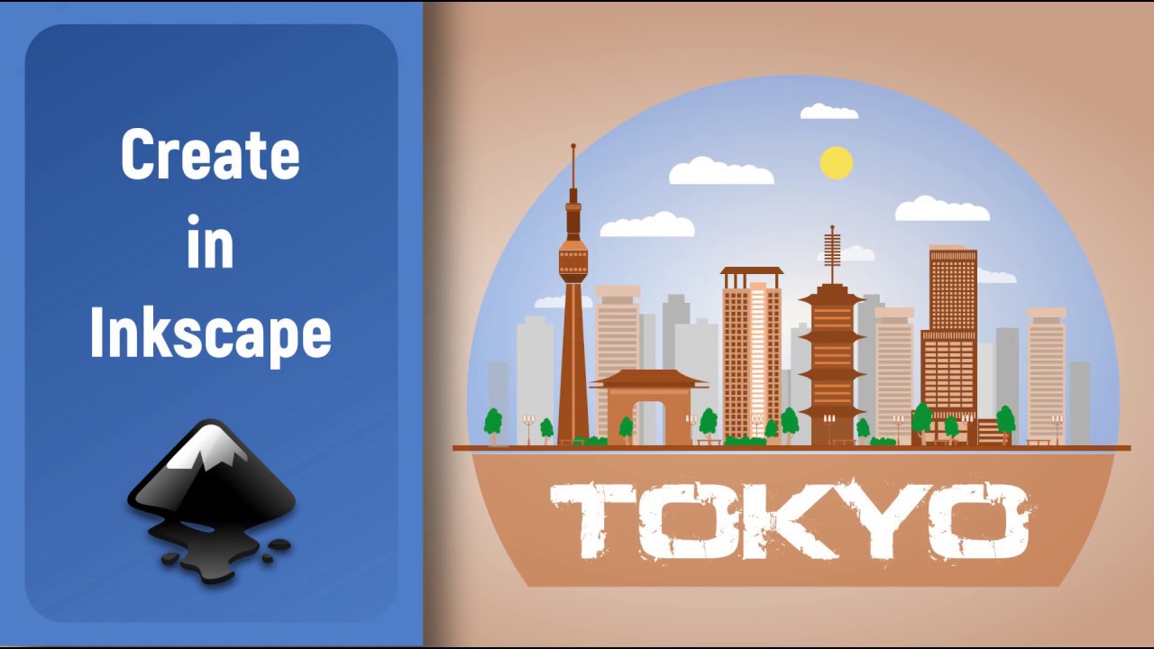 Inkscape Speed Art: Vector Tokyo City