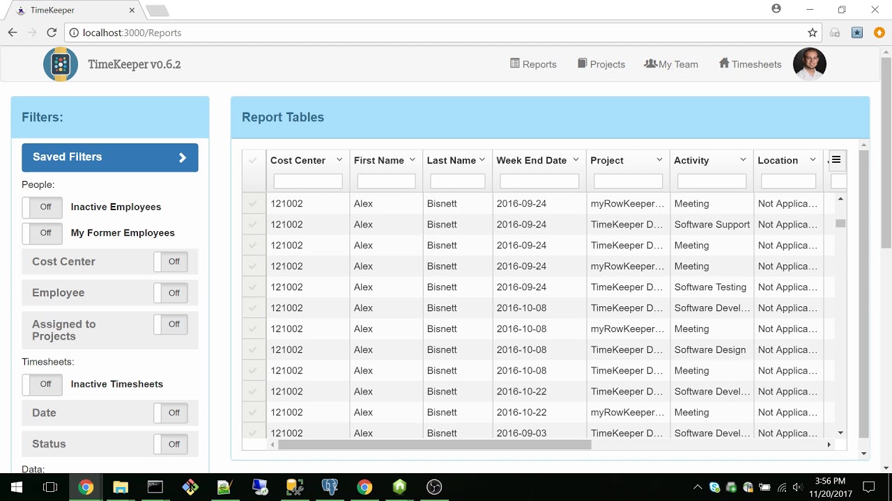 TimeKeeper Reporting