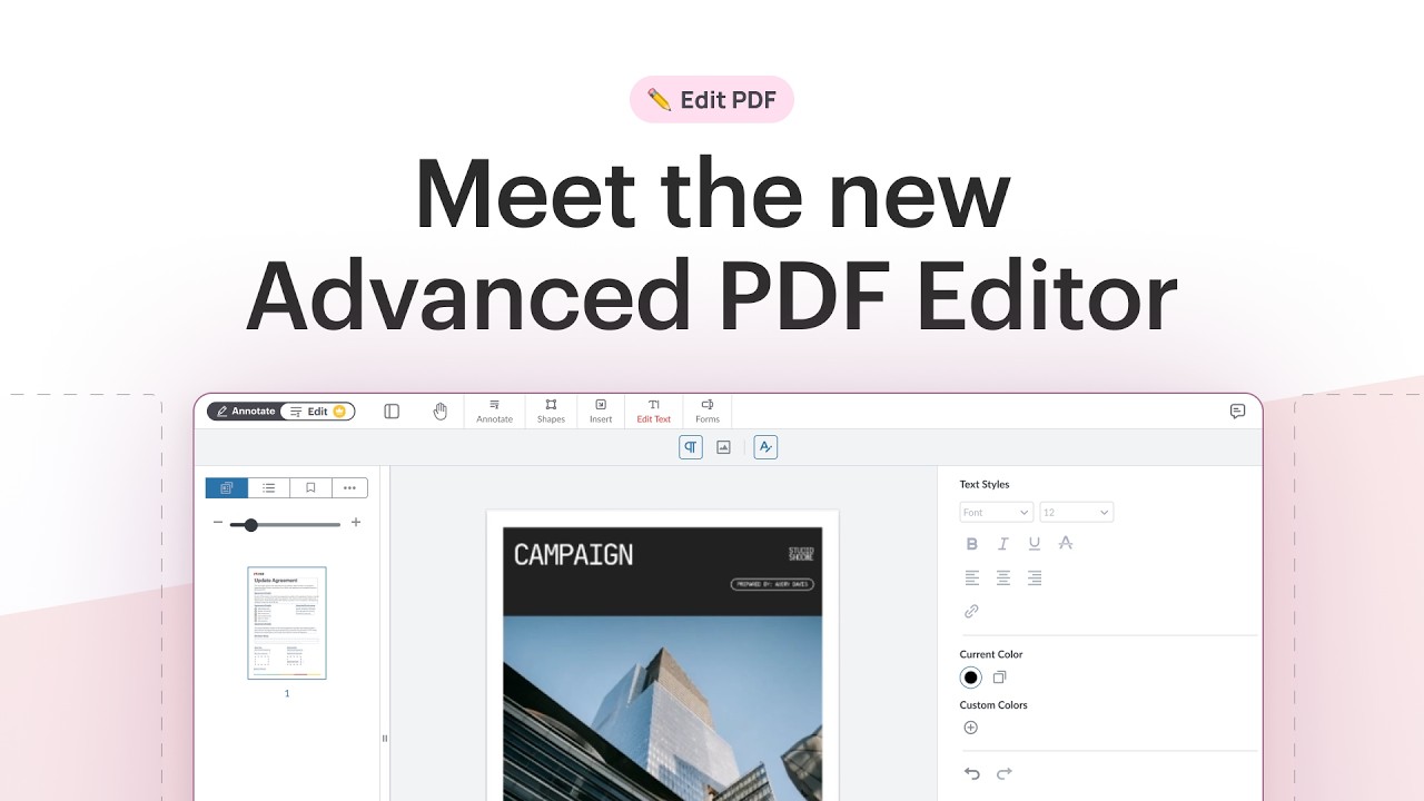 Meet the new advanced PDF editor