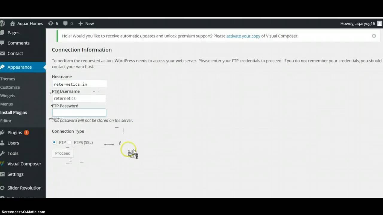 Install the theme support required plugins