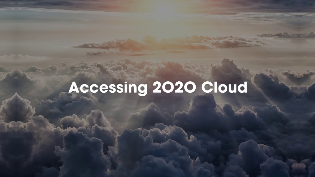 2020 Design Tips: Accessing 2020 Cloud