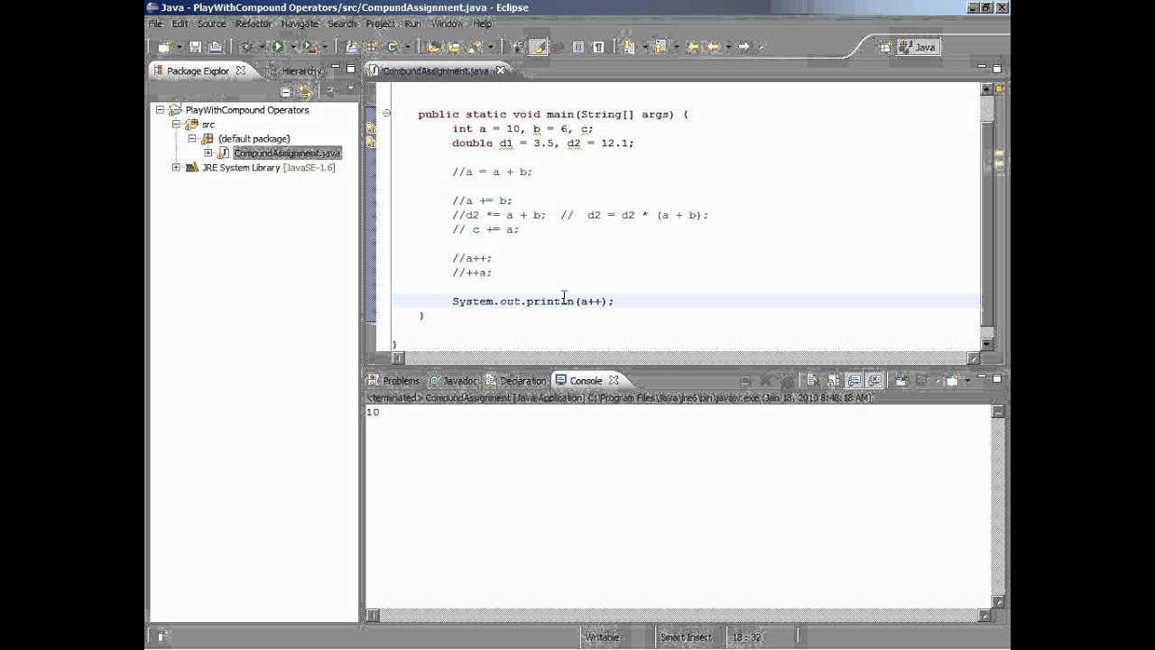Java 04 Shortcut Operators