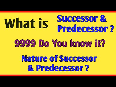 Successors and Predecessor।। Full Concepts and Problem Solve (Bengal & English)