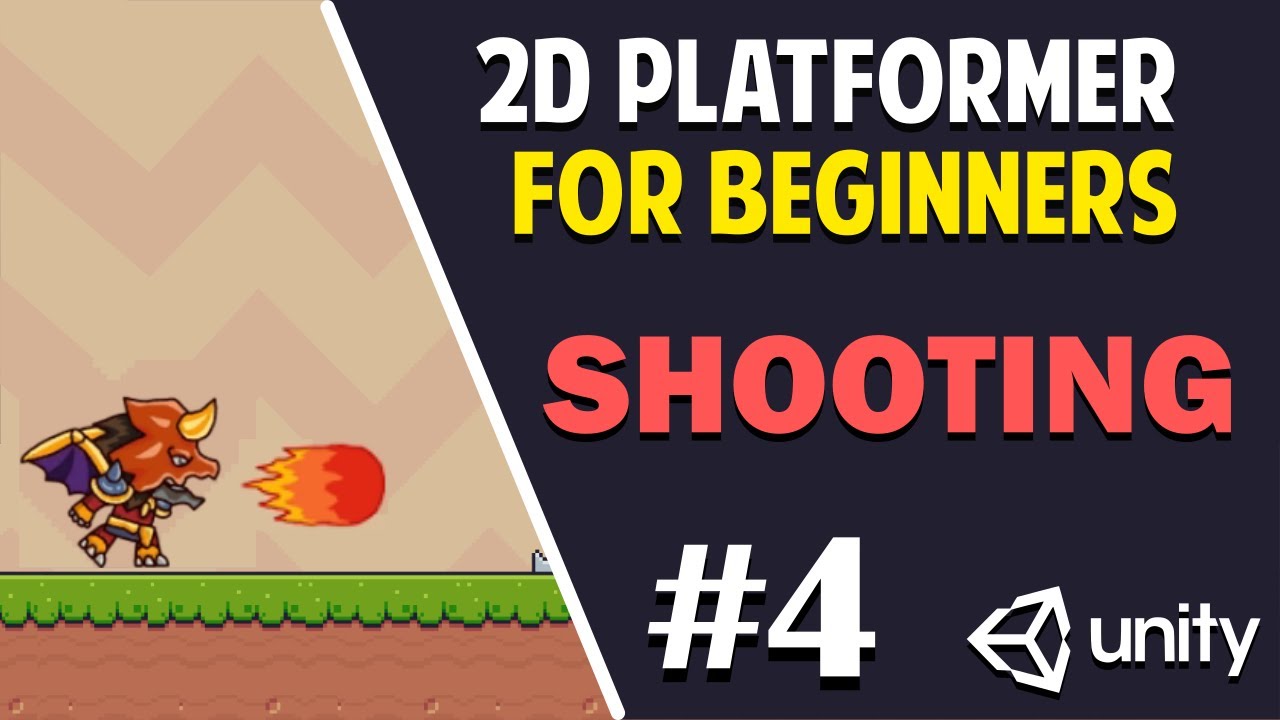 Unity 2D Platformer for Complete Beginners - #4 SHOOTING