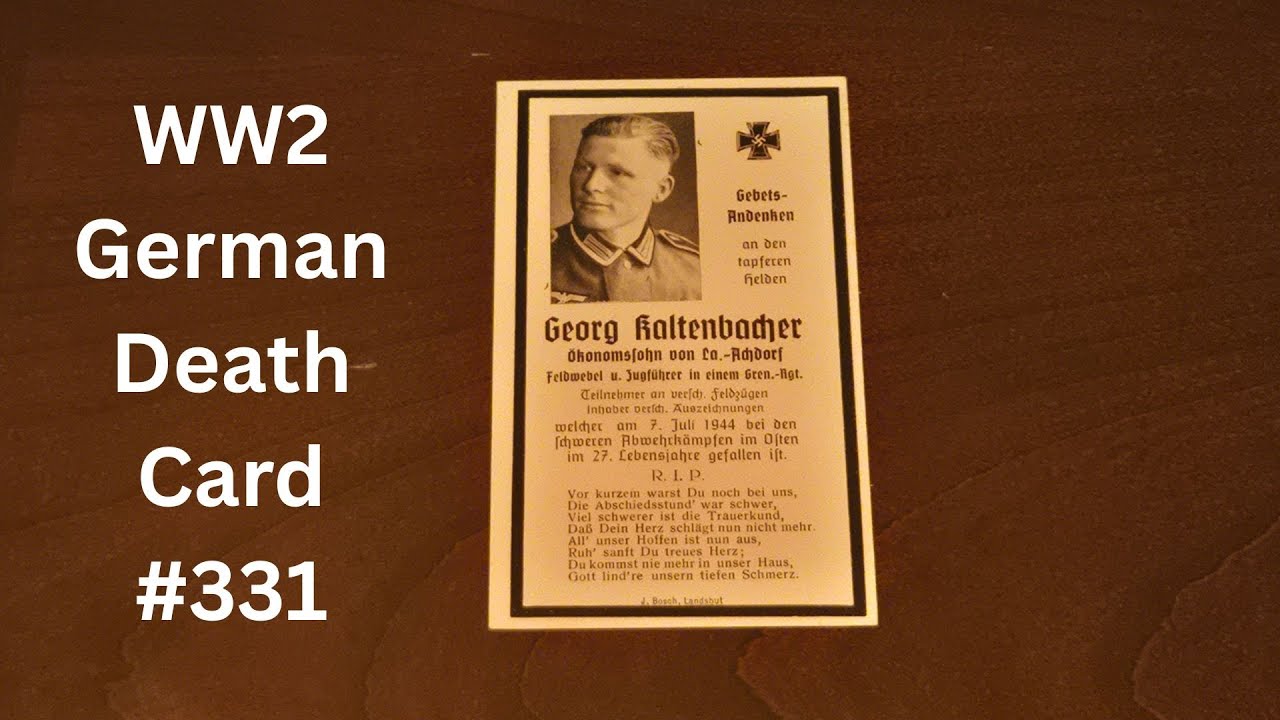 WW2 German Death Card #331