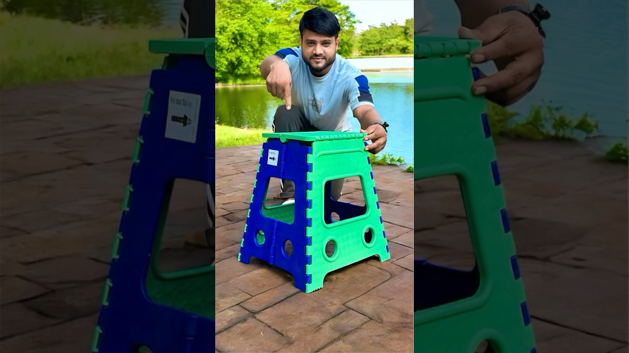 NIRVA Fortable Folding Step Stool Unboxing for outdoor Sitting 🔥