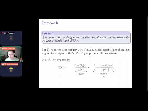 EC'22 Tutorial: Redistributive Market Design (Part 2)