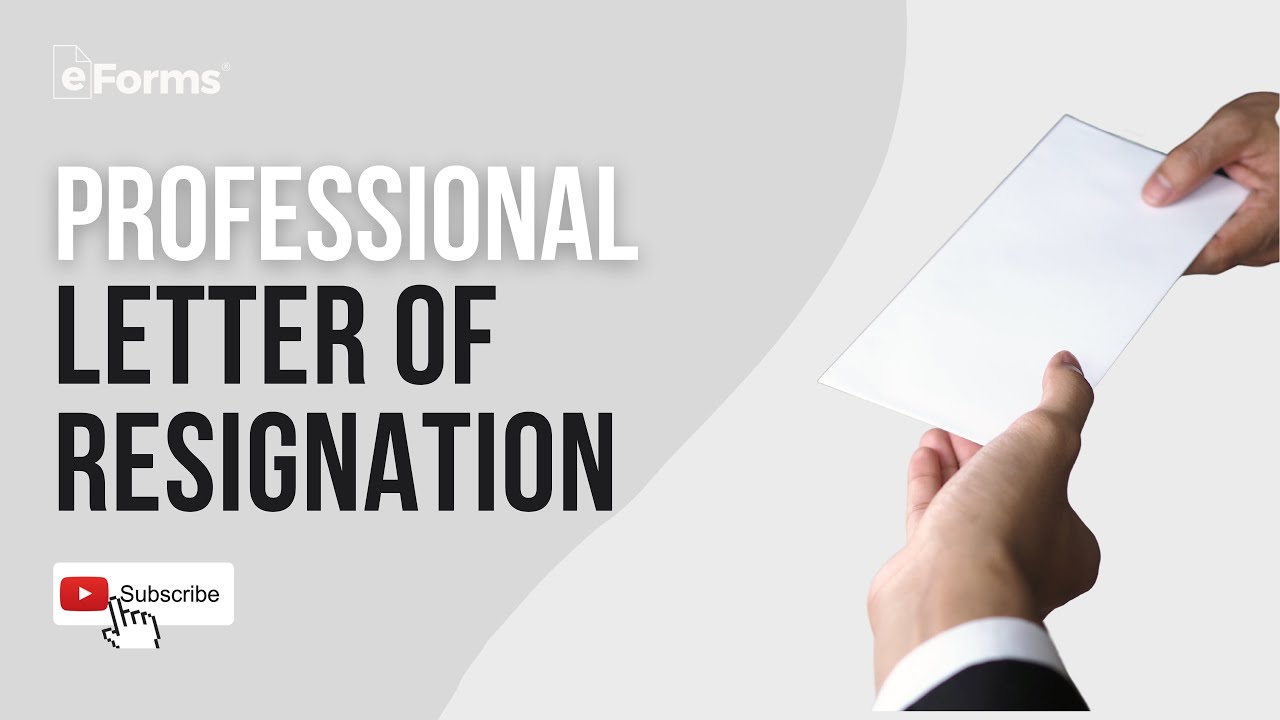 Professional Letter of Resignation EXPLAINED