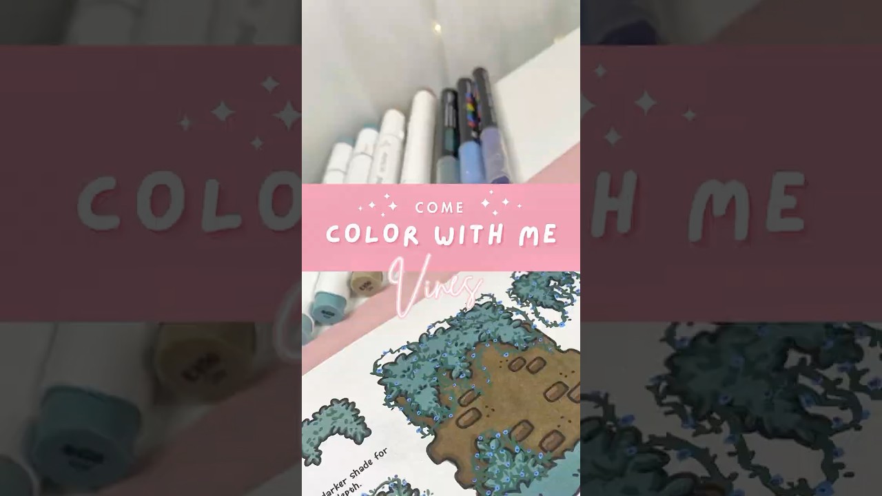 🌿 Easy Vine Coloring Tutorial | Ohuhu + Guangna Markers | How to Color by Hristina Bashevski