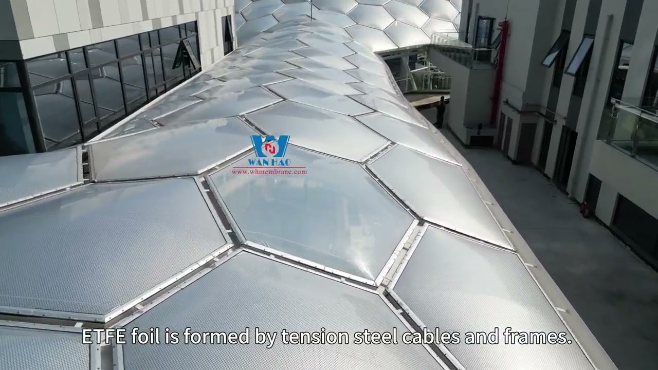 ETFE Cushion Commercial Canopy with Unleash Colorful Charm