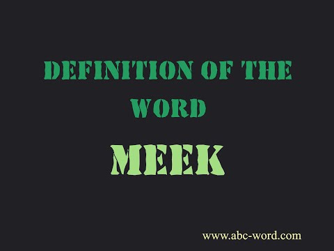 Definition of the word "Meek"